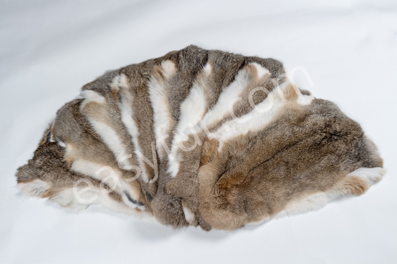 Rabbit skins - sheared and long-haired rabbits in various colors