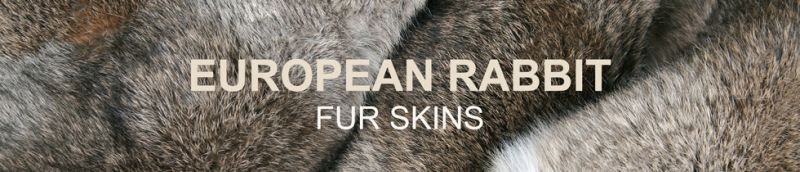 Rabbit skins - sheared and long-haired rabbits in various colors