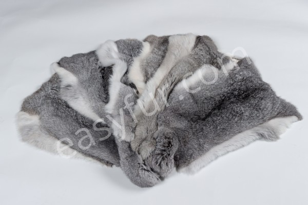 Rabbit skins - sheared and long-haired rabbits in various colors