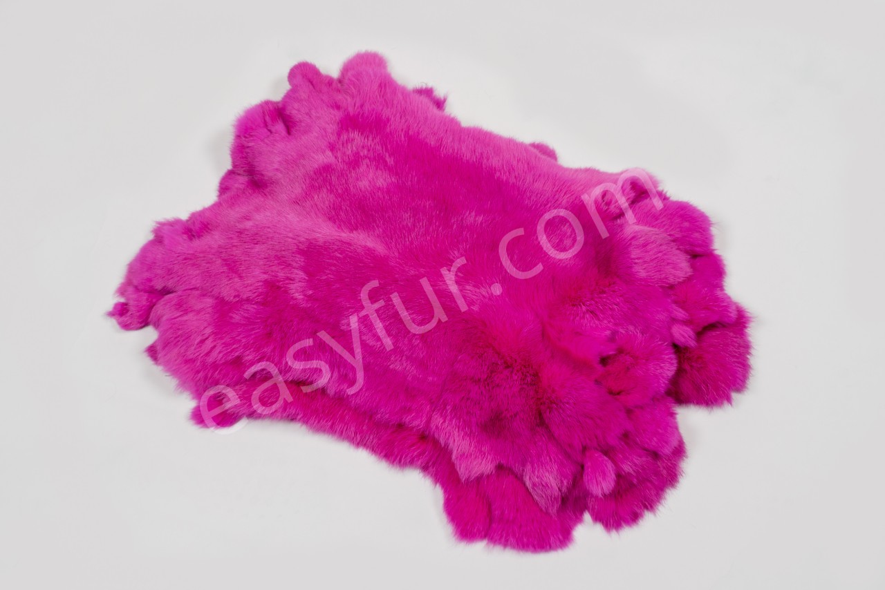 Rabbit skins - sheared and long-haired rabbits in various colors
