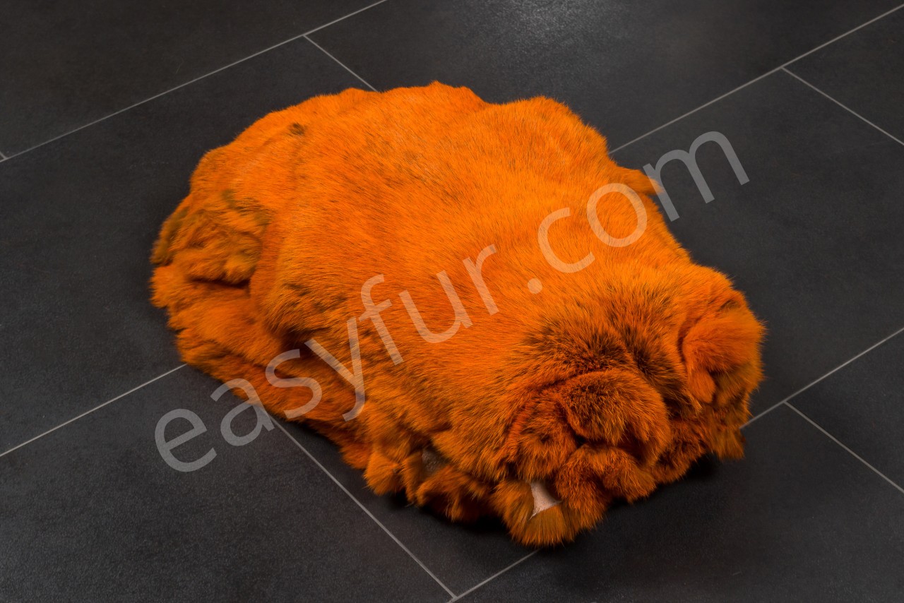 Rabbit skins - sheared and long-haired rabbits in various colors